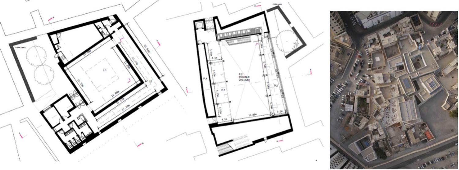 Saf exhibition buildings ground floor plans showing the