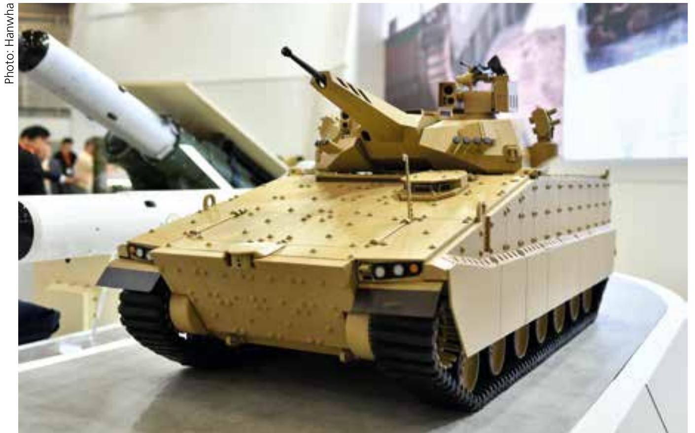 The as21 redback ifv, here shown in scale model form, has