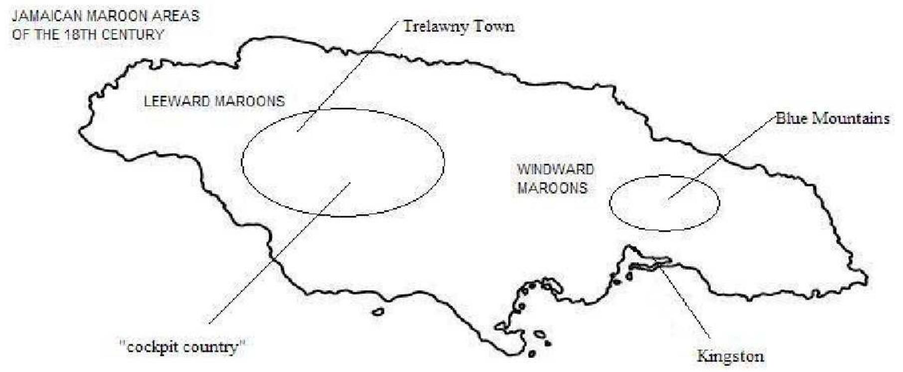 Figure 2 - The Jamaican Maroons of the 17th and 18th
