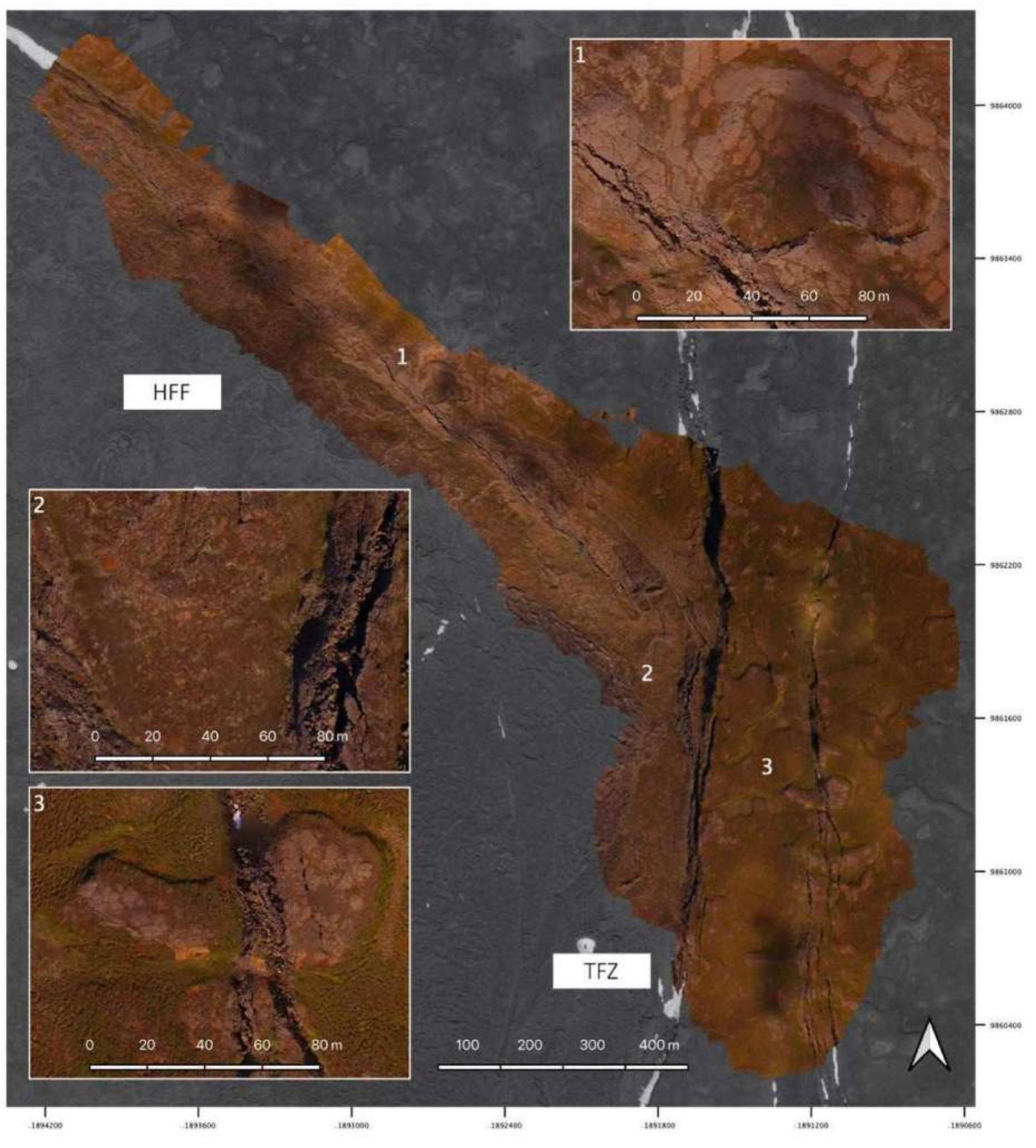 Map showing the full extent of the imagery created from the