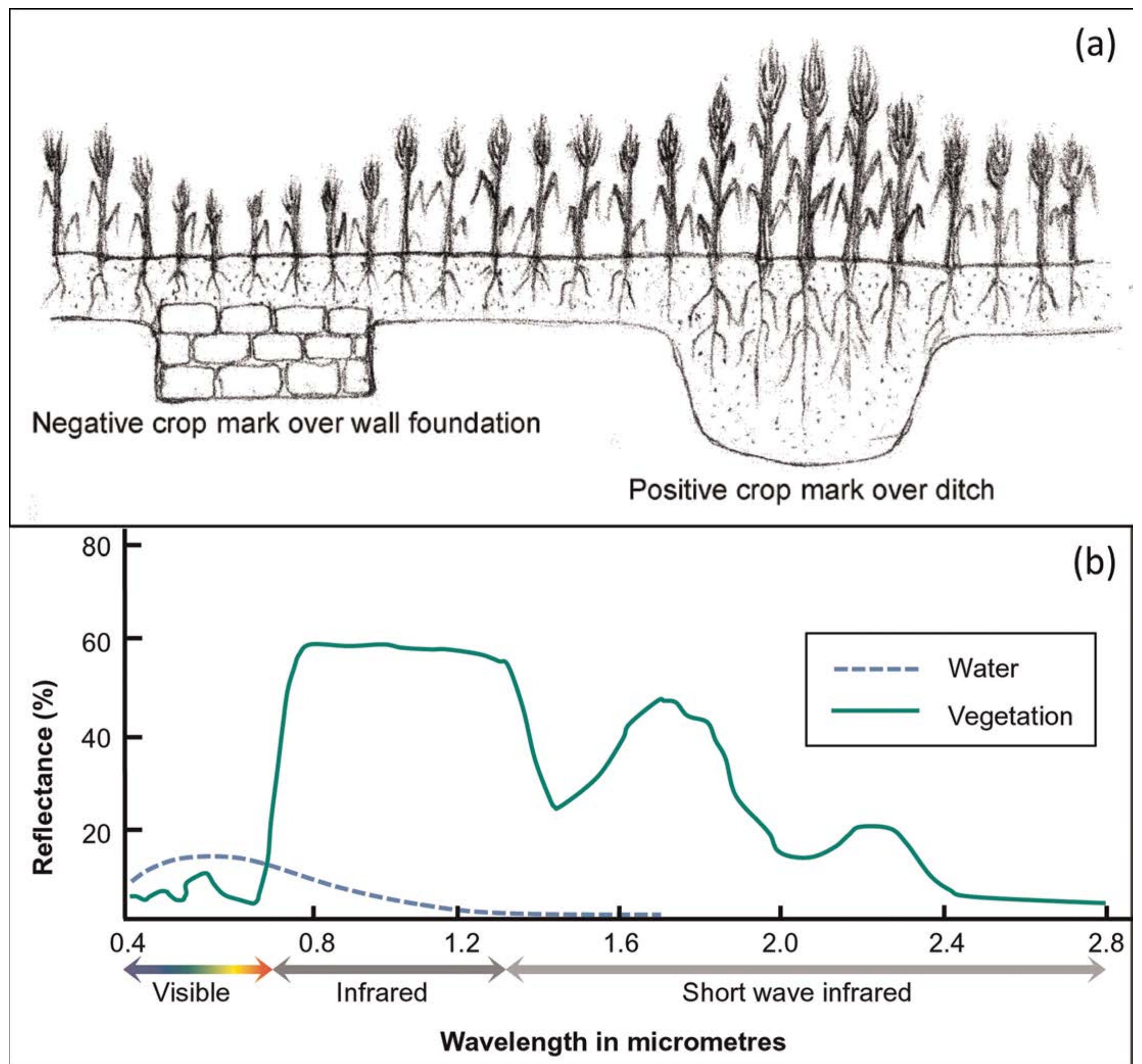 Fic. 3. (a) the effect of buried archaeological features on
