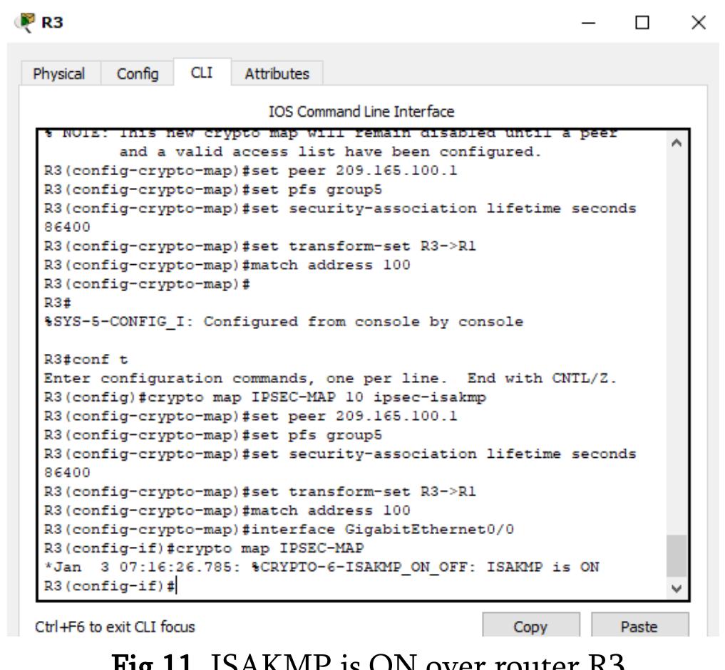 Figure 11 - Implementation of Site to Site IPsec VPN Tunnel