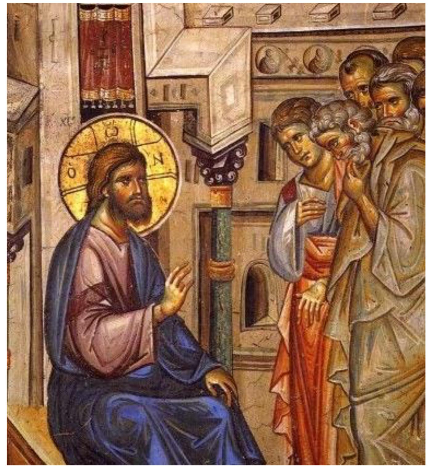Detail of christ’s final address to the apostles, from