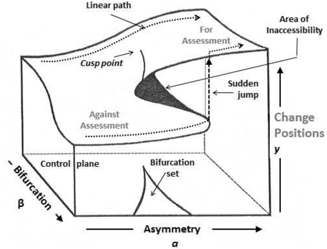 Representation Of The Cusp Catastrophe Model Position On