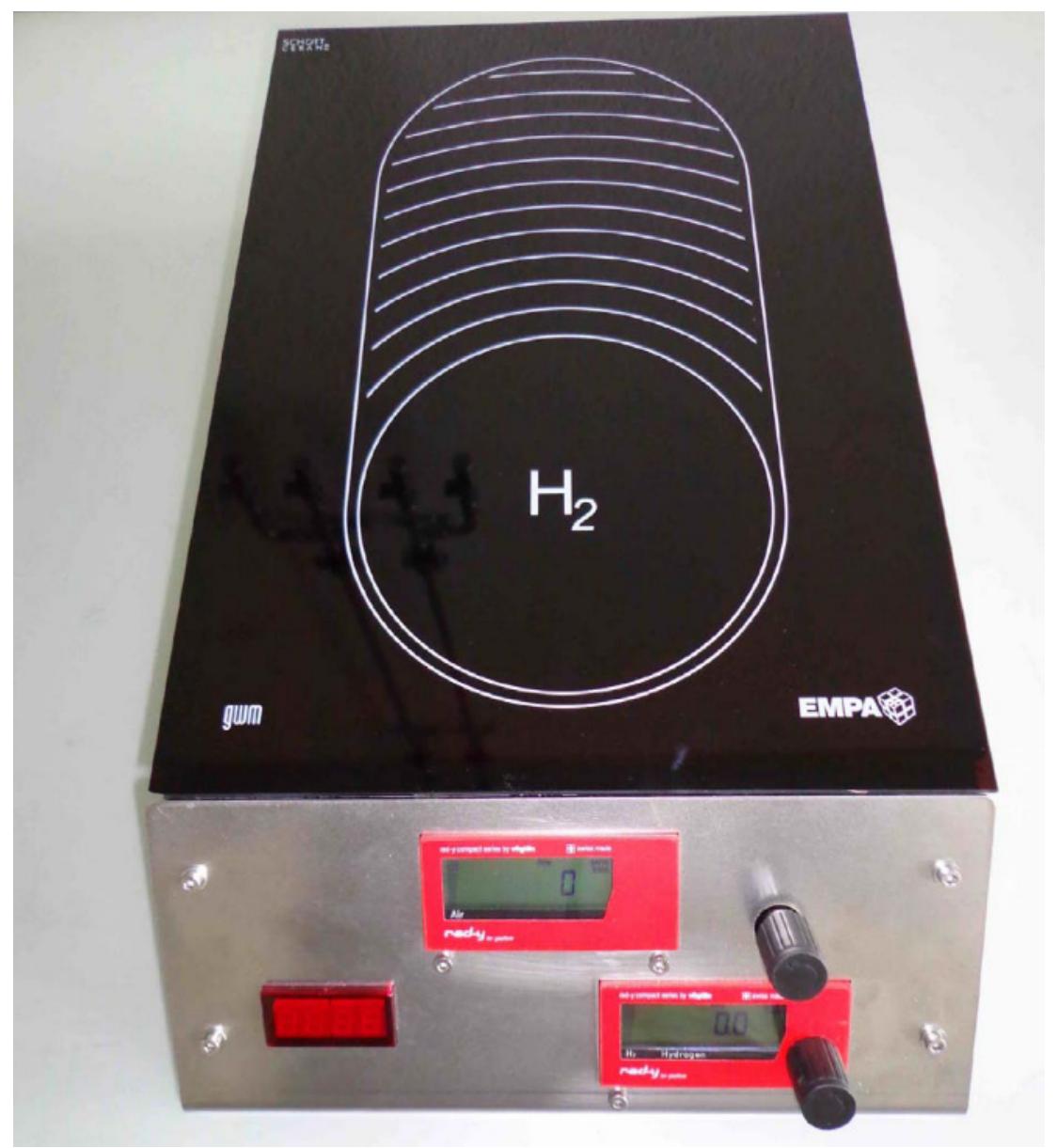 Assembled catalytic hydrogen combustion cooker [102] (reused