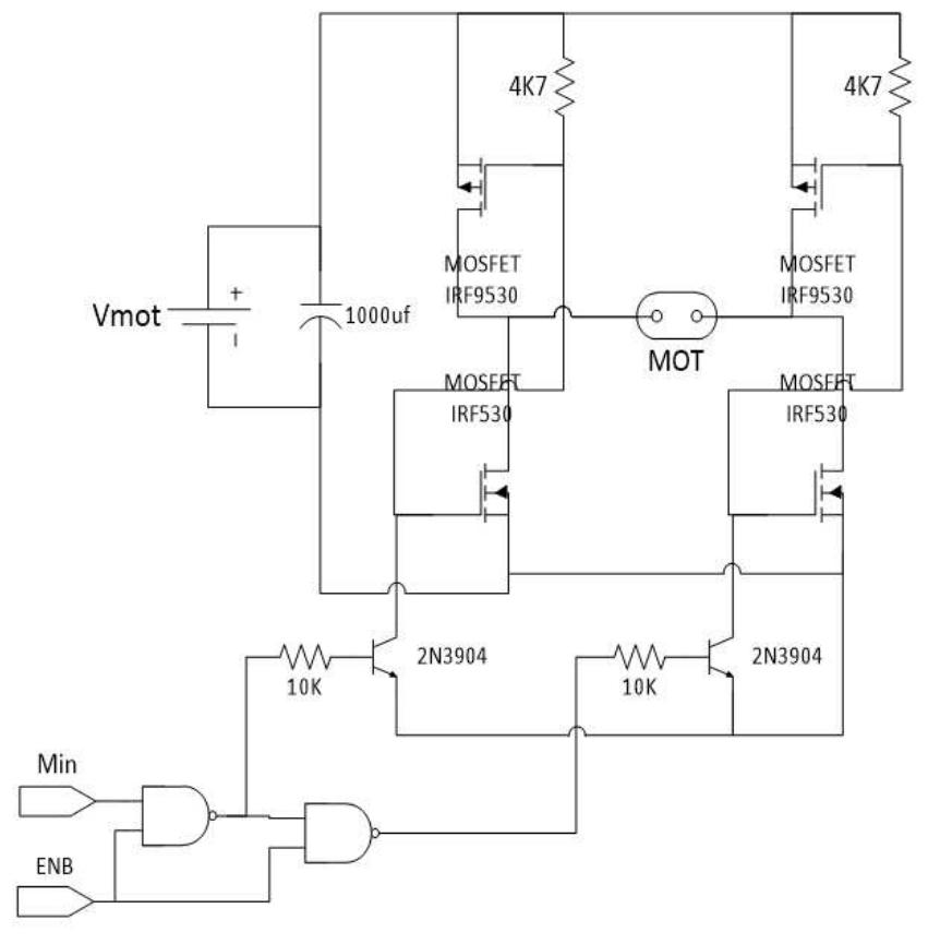 Mosfet h-bridge motor driver circuit diagram