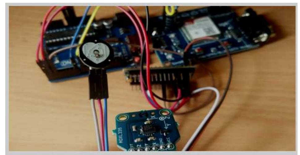 Arduino board connectivity fig. 10: pulse rate sensor and