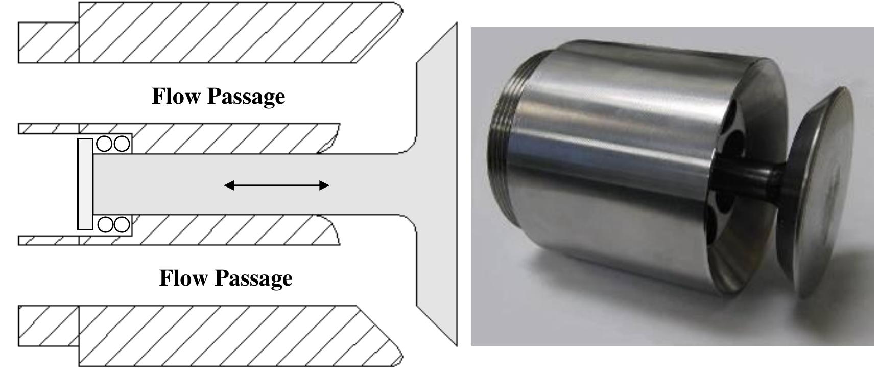 3 piston valve cross section and side view