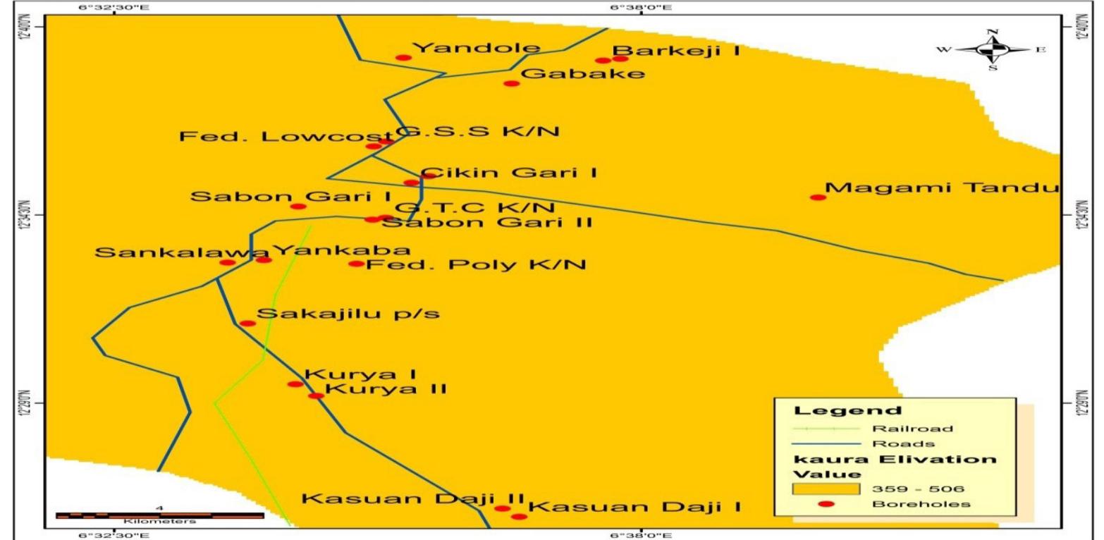 Map of kaura namoda local government area of zamfara state