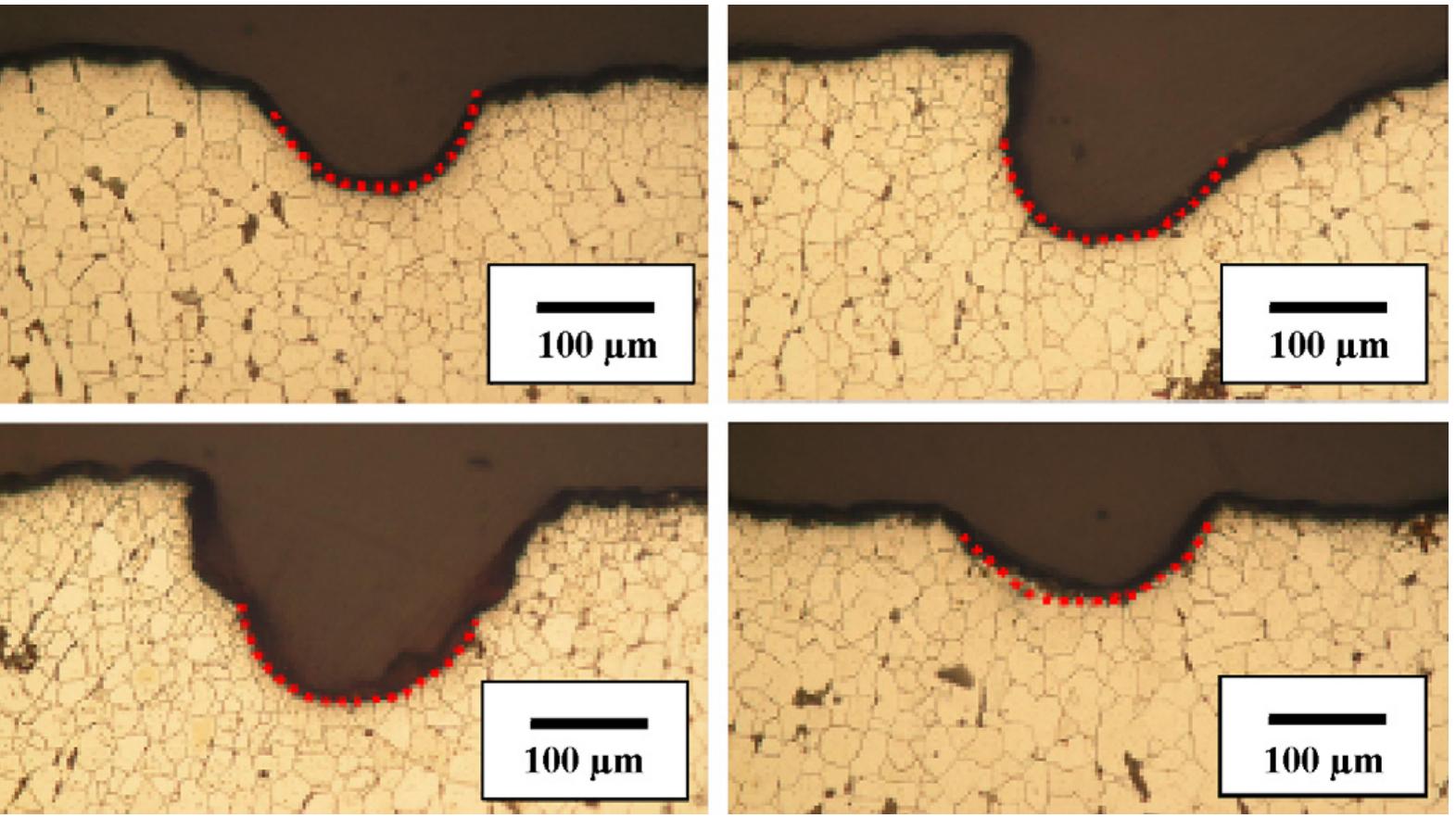 Location of surface defects in the cross-section of the crop