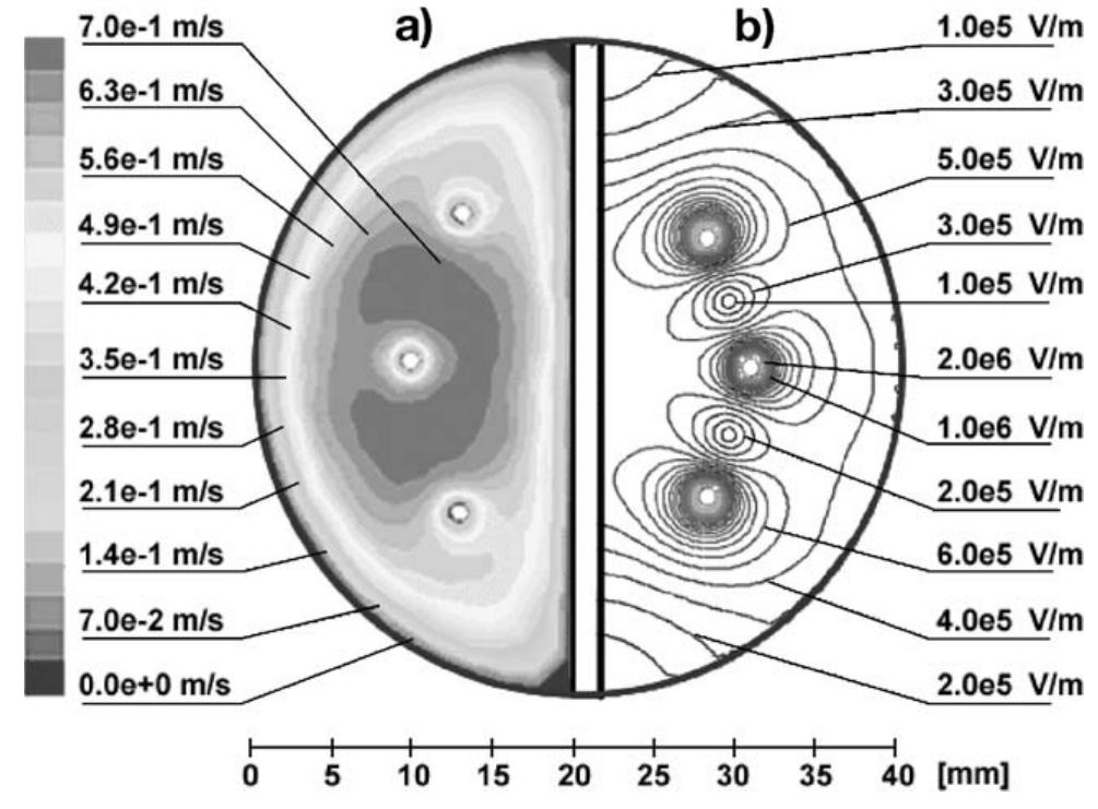 The cross section of the half-tube of the