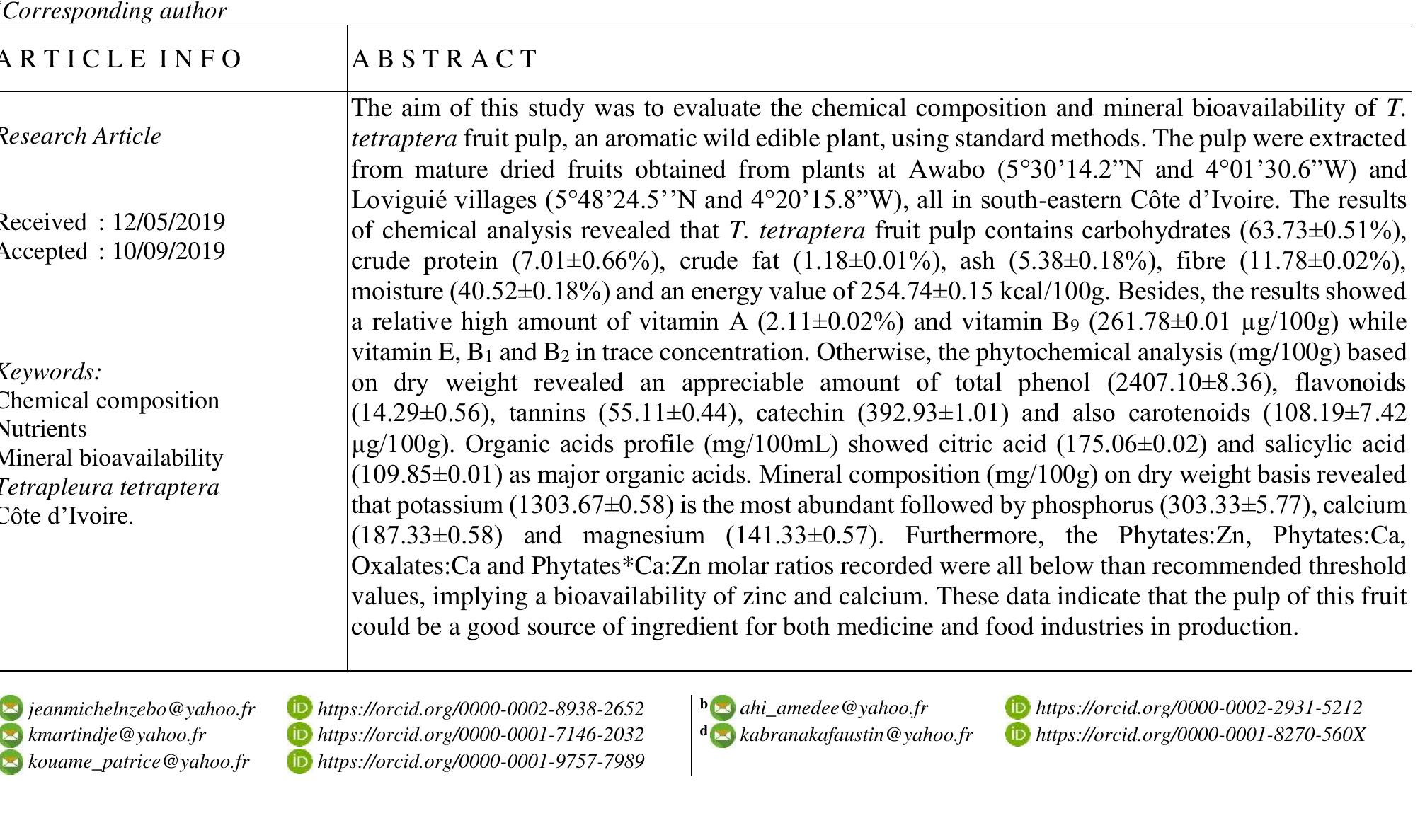 Introduction tetrapleura tetraptera (schumach & thonn.)