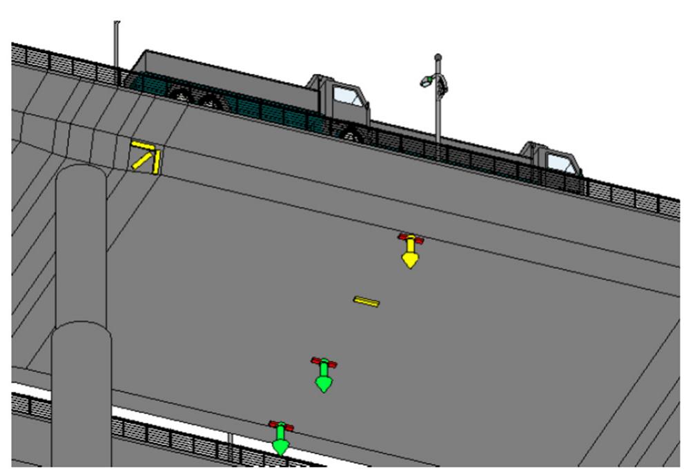 Safety data represented on a bim model of a bridge [10].