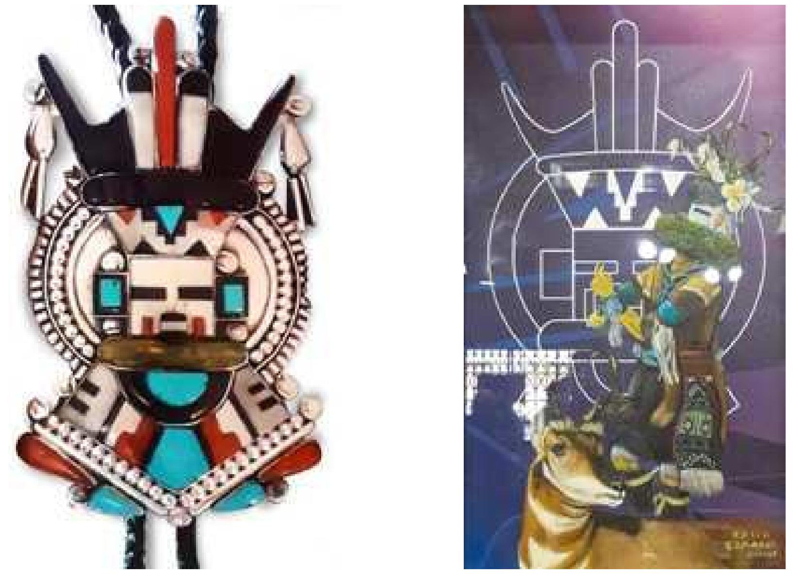 From left to right, keith edaakie's grandfather's antelope