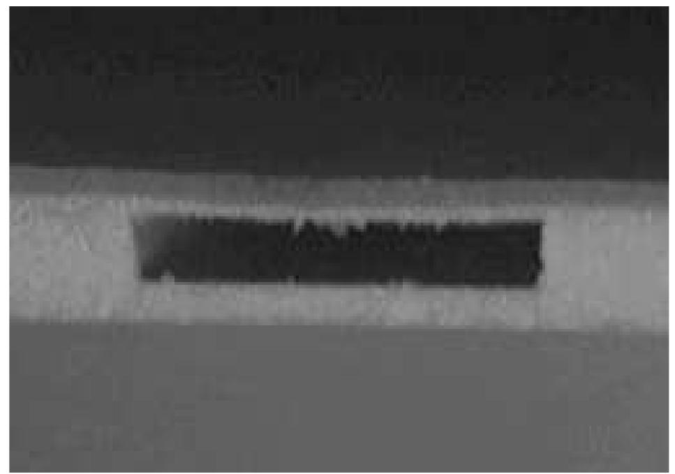 Ltcc structure with 2 mm wide channel cut by laser (after