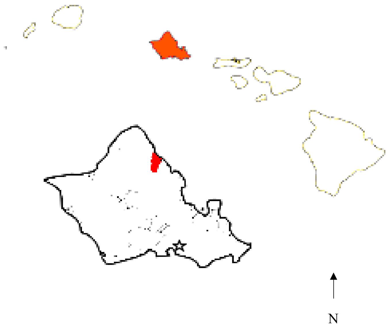 -4: map of o’ahu with the city of hau‘ula highlighted in
