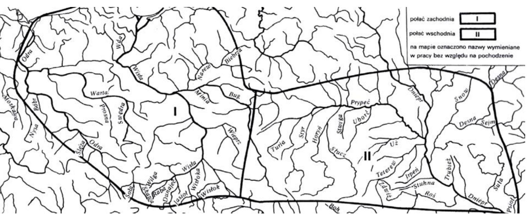 Ranges of proto-slavic river names according to t.