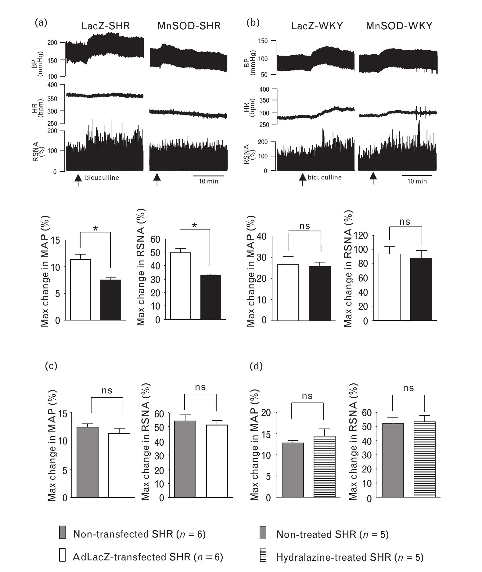 Changes in mean arterial pressure (map) and renal