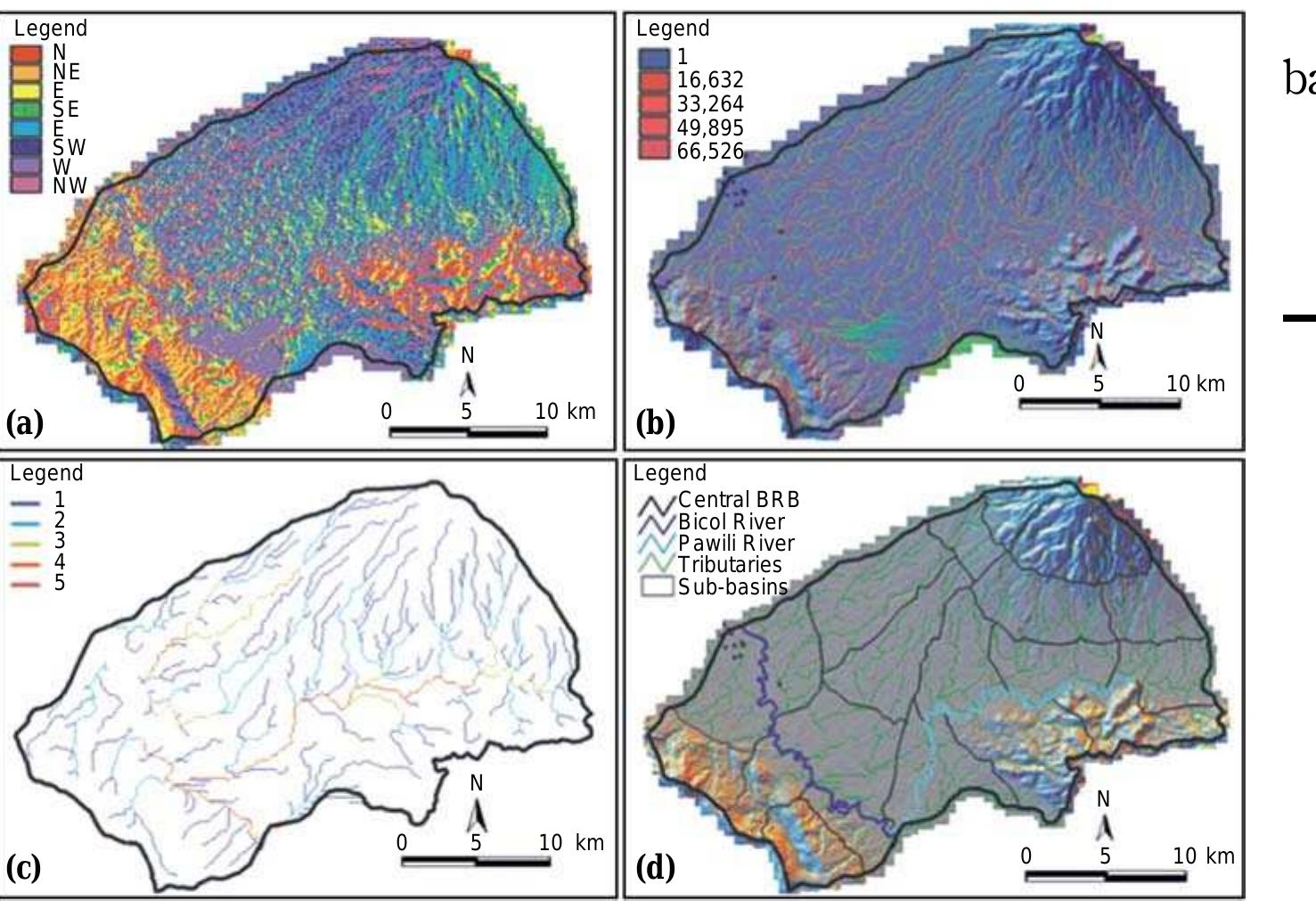 Notes A Flow Direction Map B Flow Accumulation Map