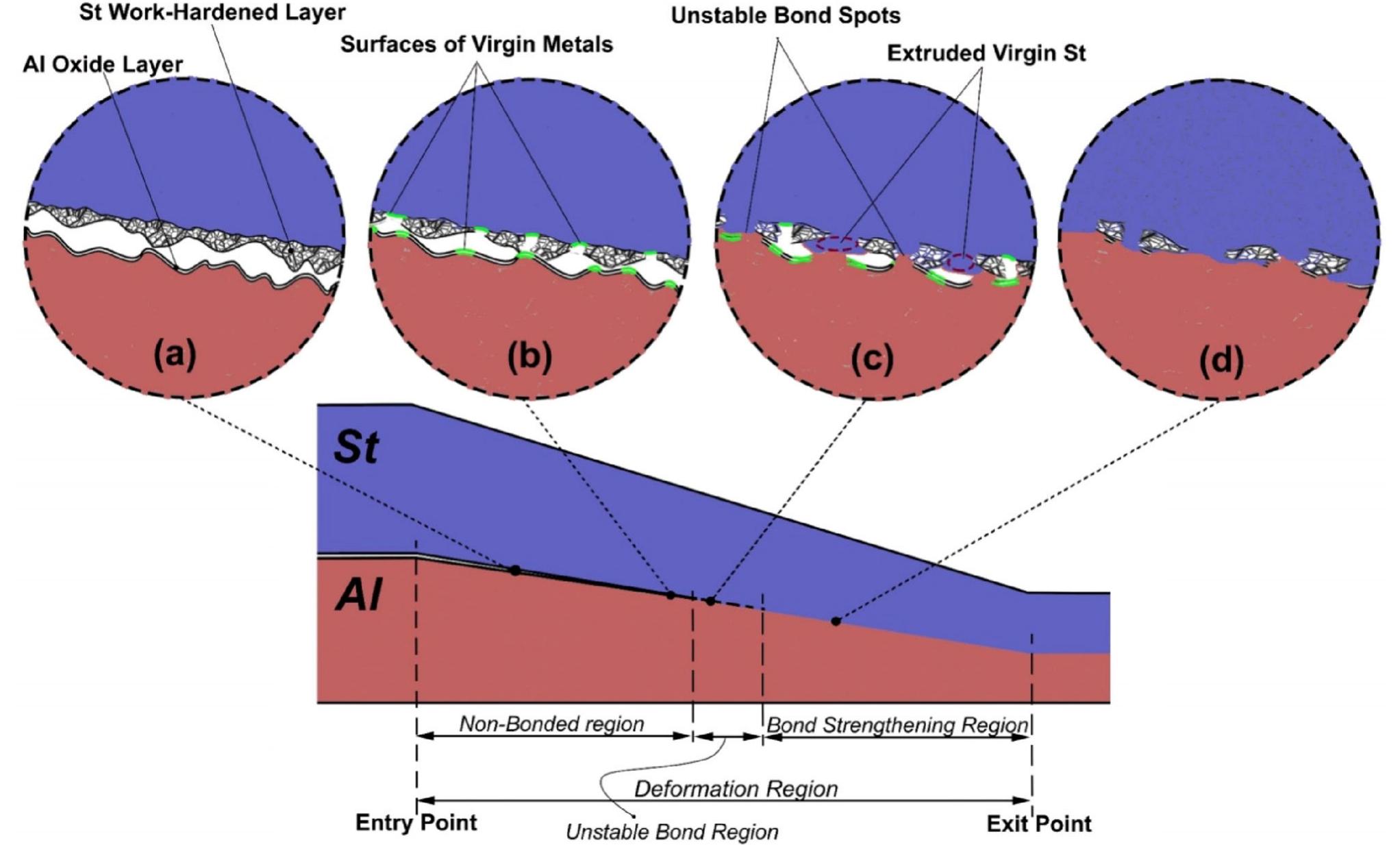Schematic illustration of bonding mechanism of al/st tubes
