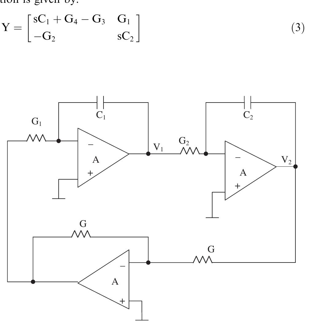 La three op amp oscillator circuit [1—4].
