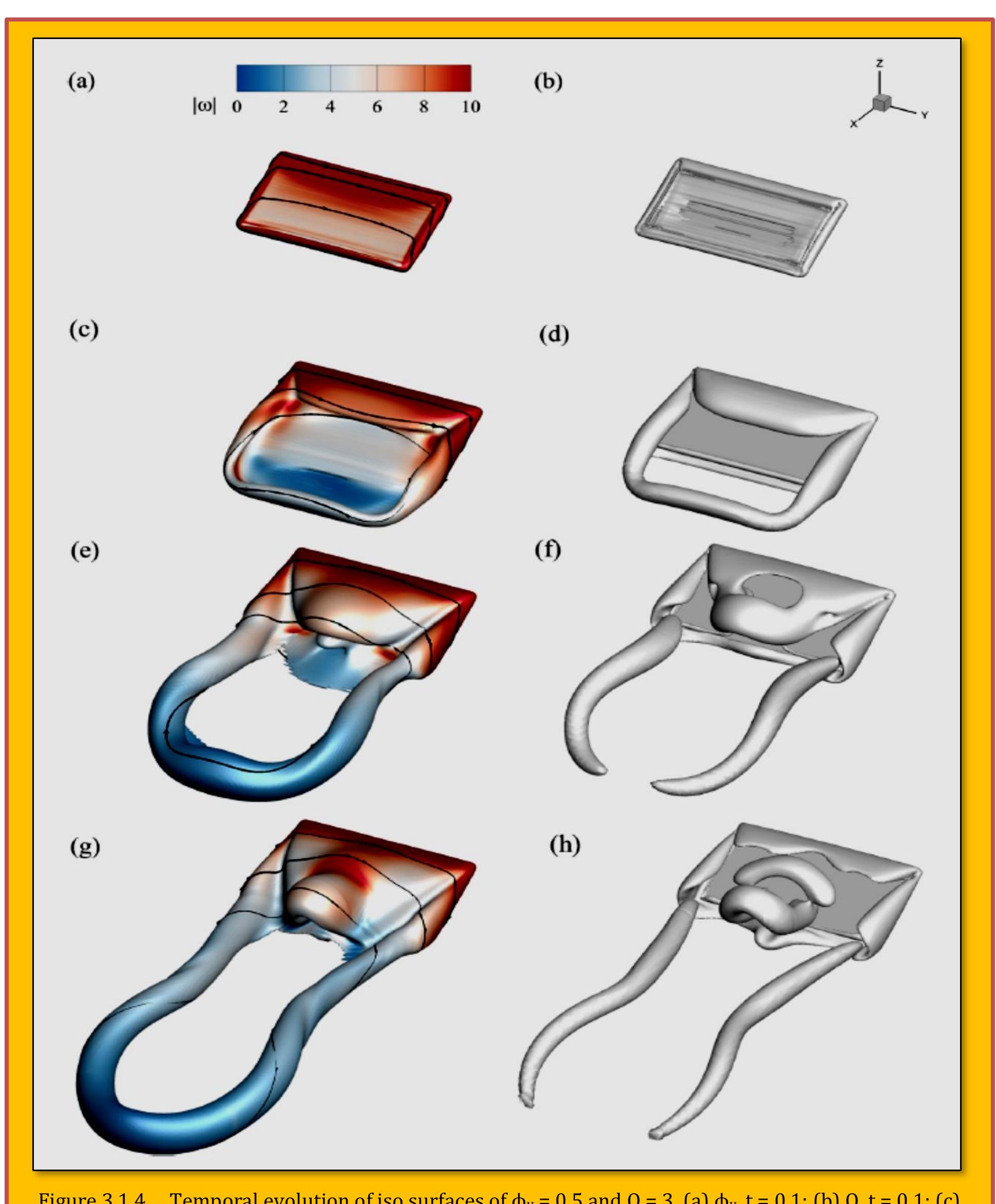 Based on the morphology of vortex surfaces and lines in