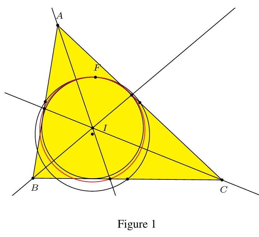 The famous feuerbach theorem states that the nine-point