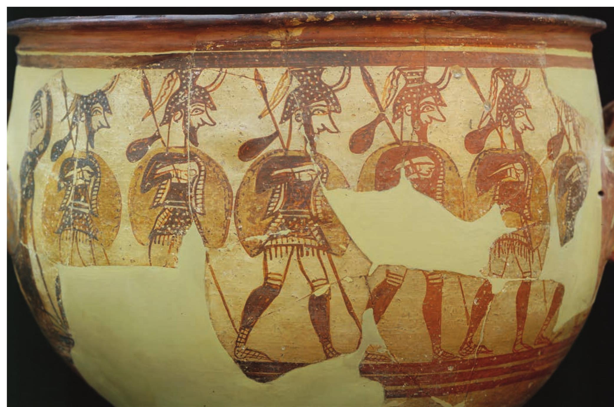 3. ‘warrior vase’, 1200 bce. mycenean. national museum,