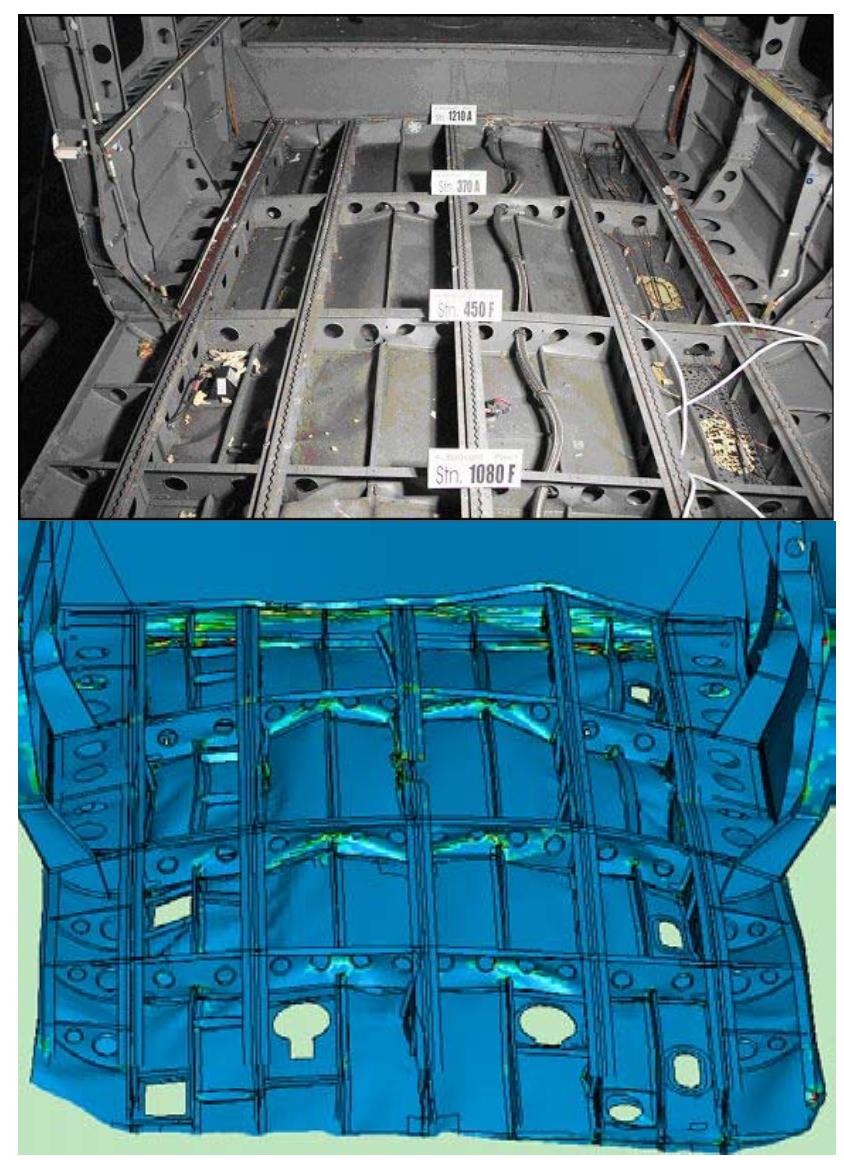 Figure 7 - Aircraft ditching numerical simulation