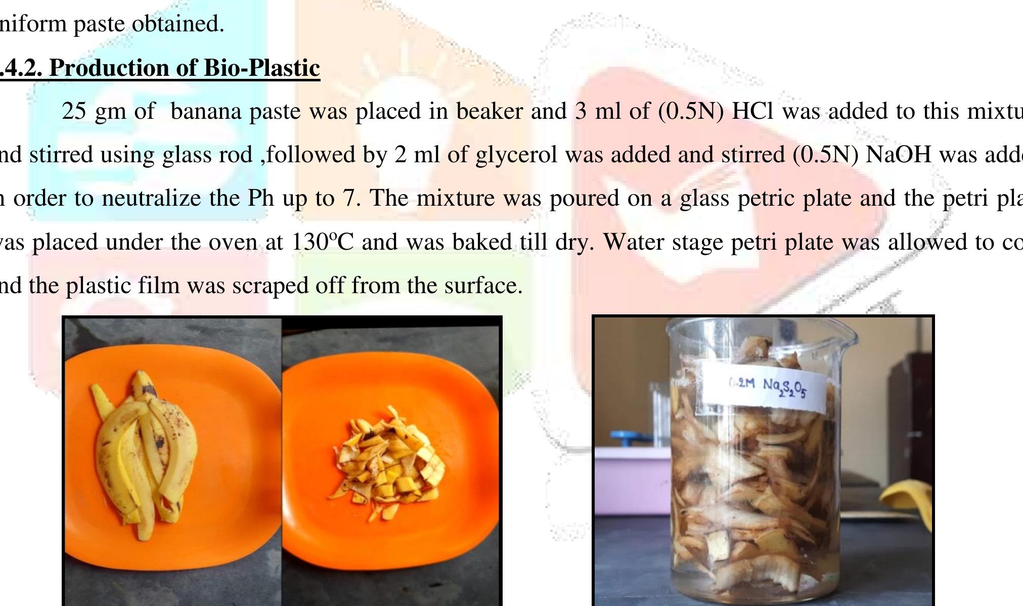 (PDF) Bioplastics from banana peels and biodegradation by micro organisms