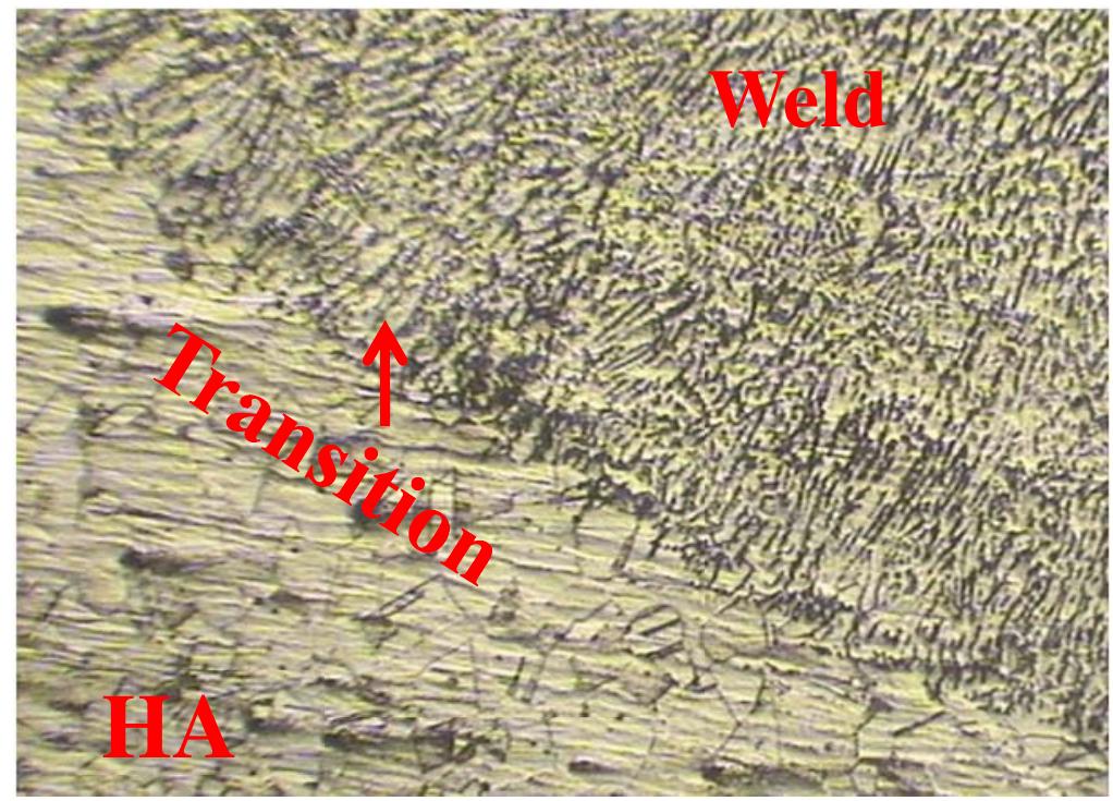 Shows the microstructure of weld bead of activated tig