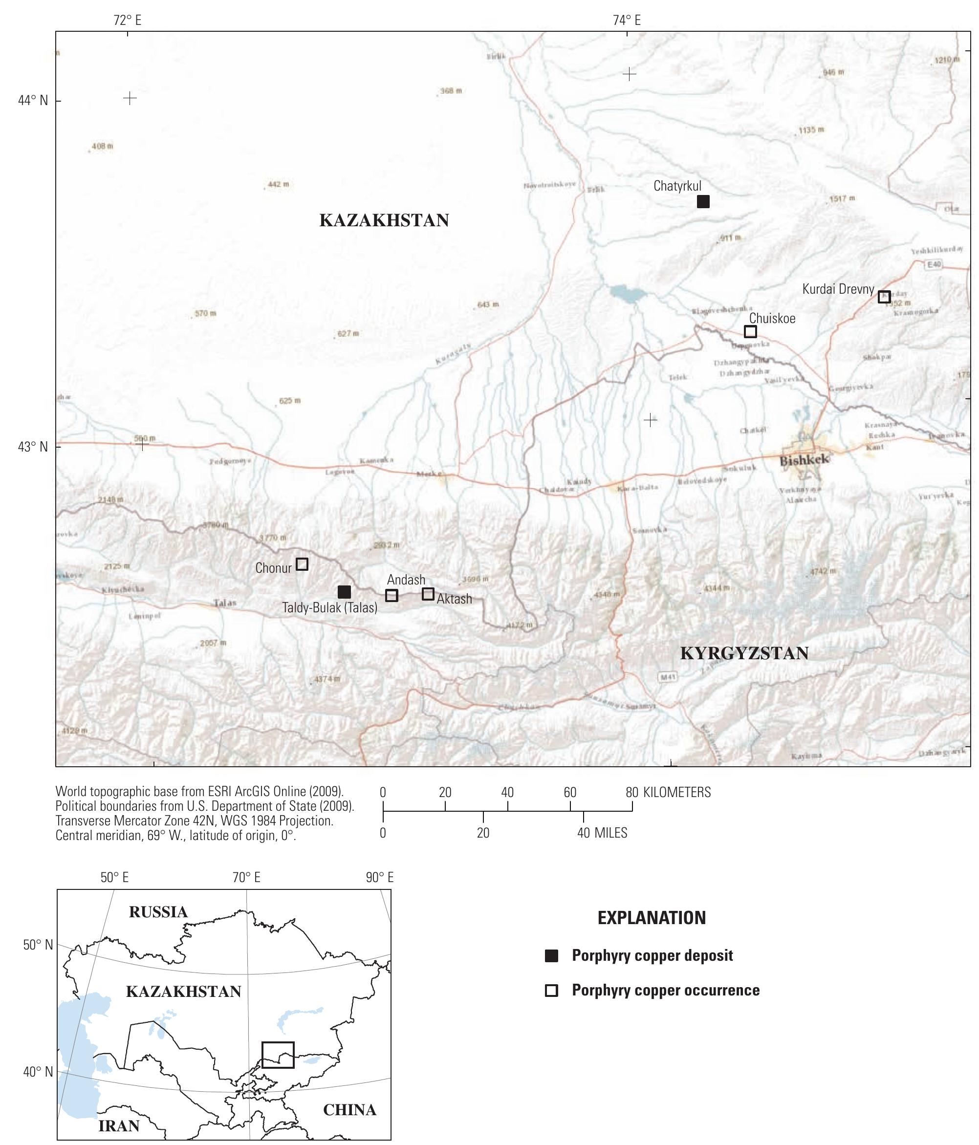-41. location map of ordovician porphyry copper deposits and