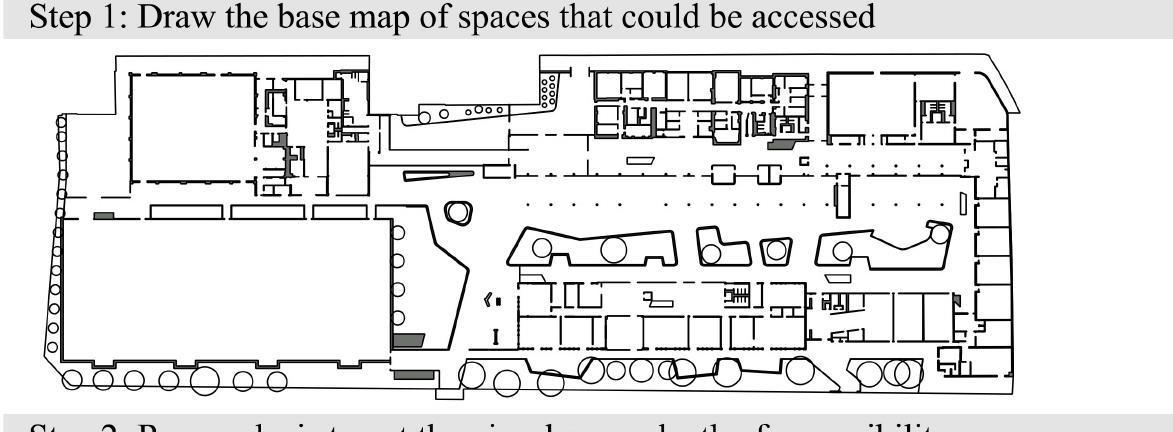 Step 3: draw the base map of spaces that are visible