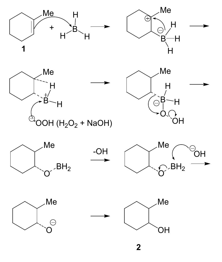 Reaction mechanism for the formation to trans-2-methylcyclo-