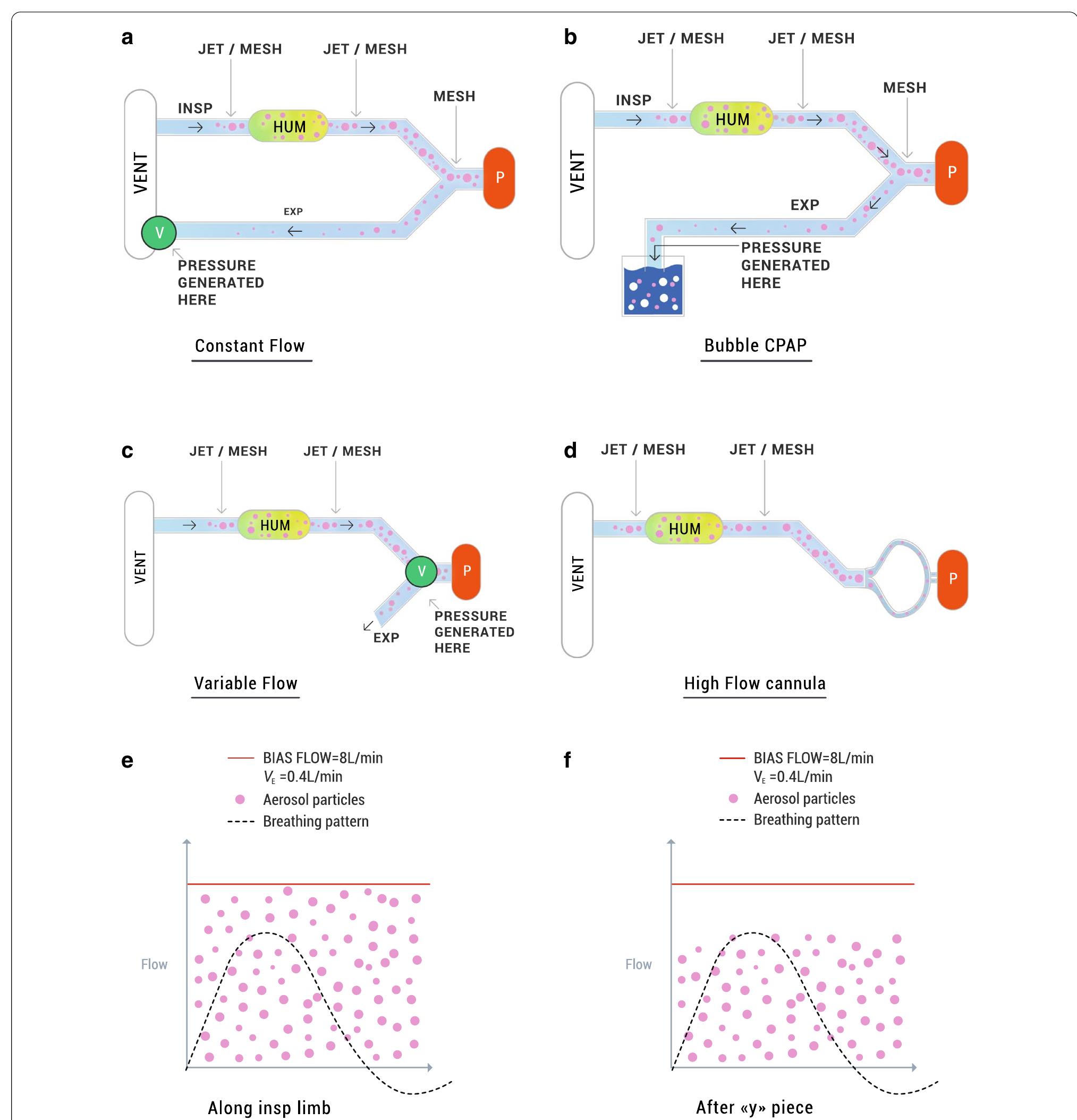 Schematic representation of nebulizer potential position in