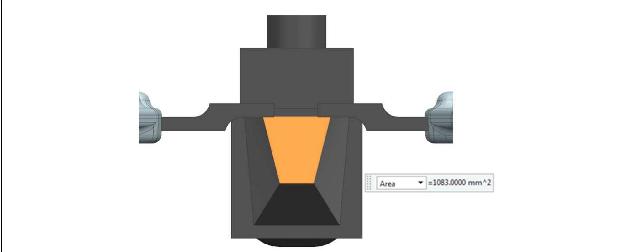 Measurement of runner section area.