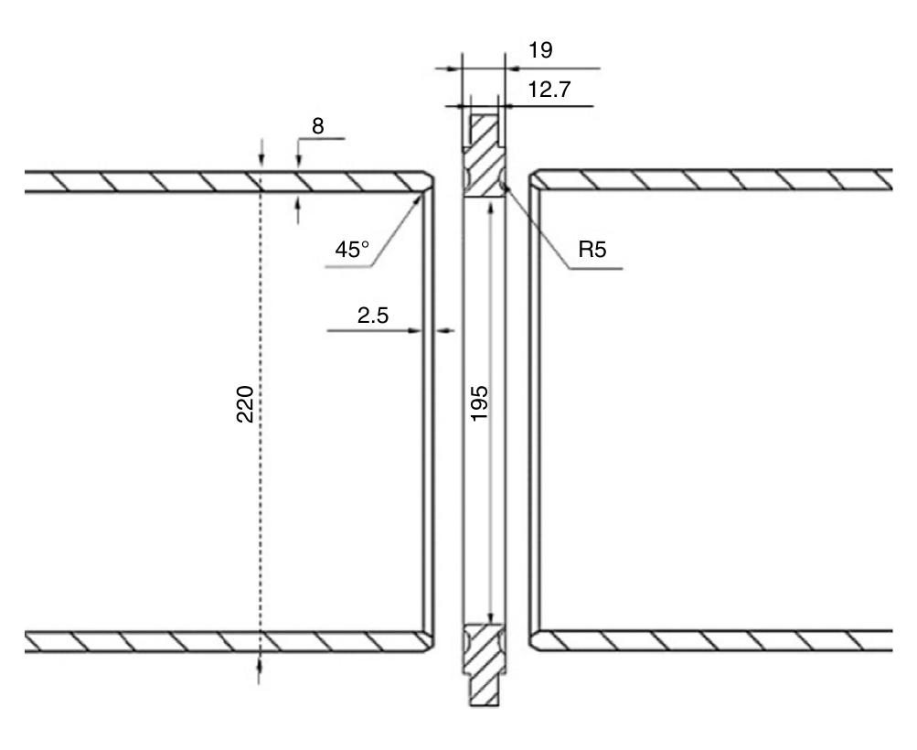- dimensions of pipe and ring. api 5l x46: tensile strength