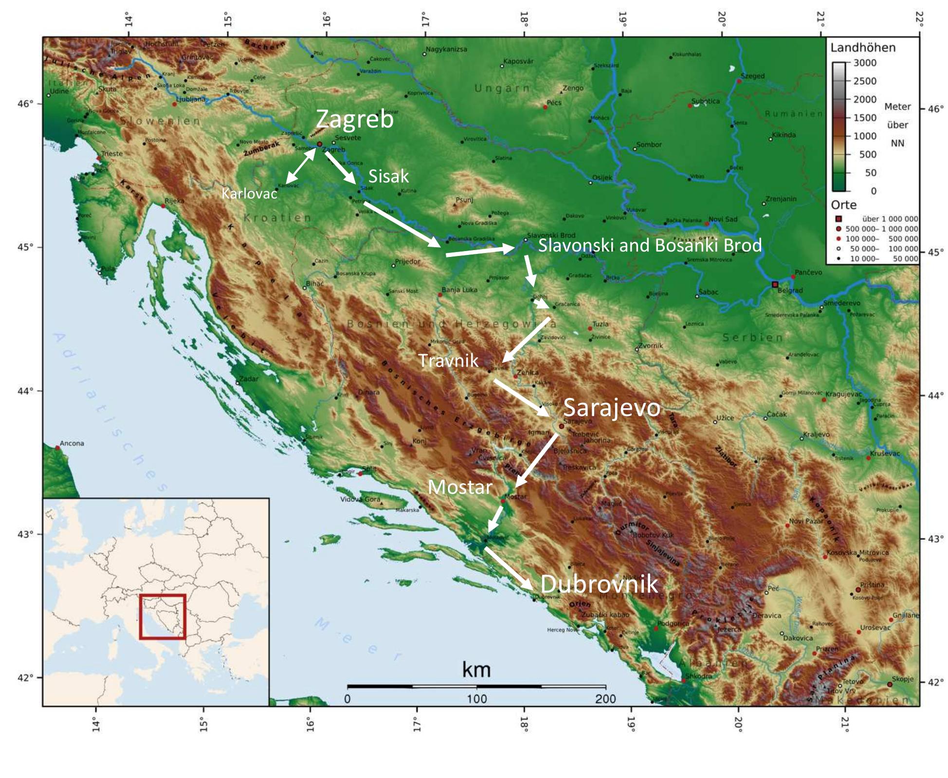 Image 8 - topographical map of the dinaric alps