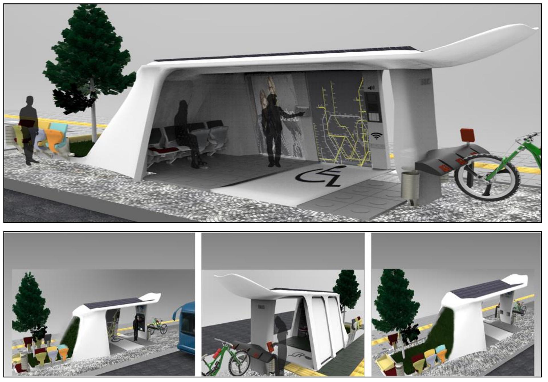 Design of sustainable smart bus station (original, 2018)