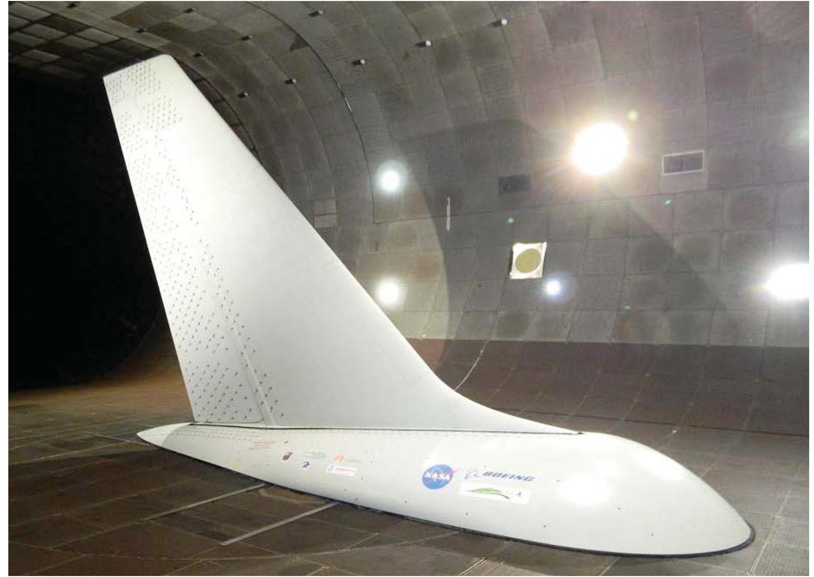 Boeing 757 vertical tail model and its blister fairing