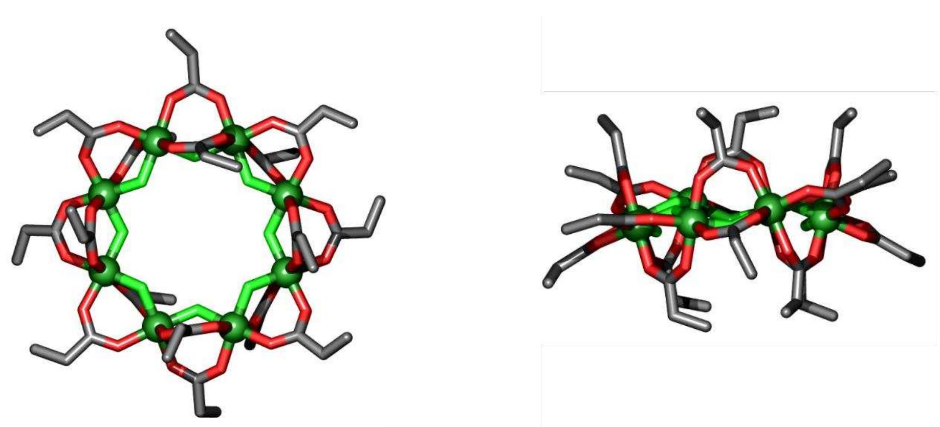 Structure of 3 in the crystal. (green = chromium, light