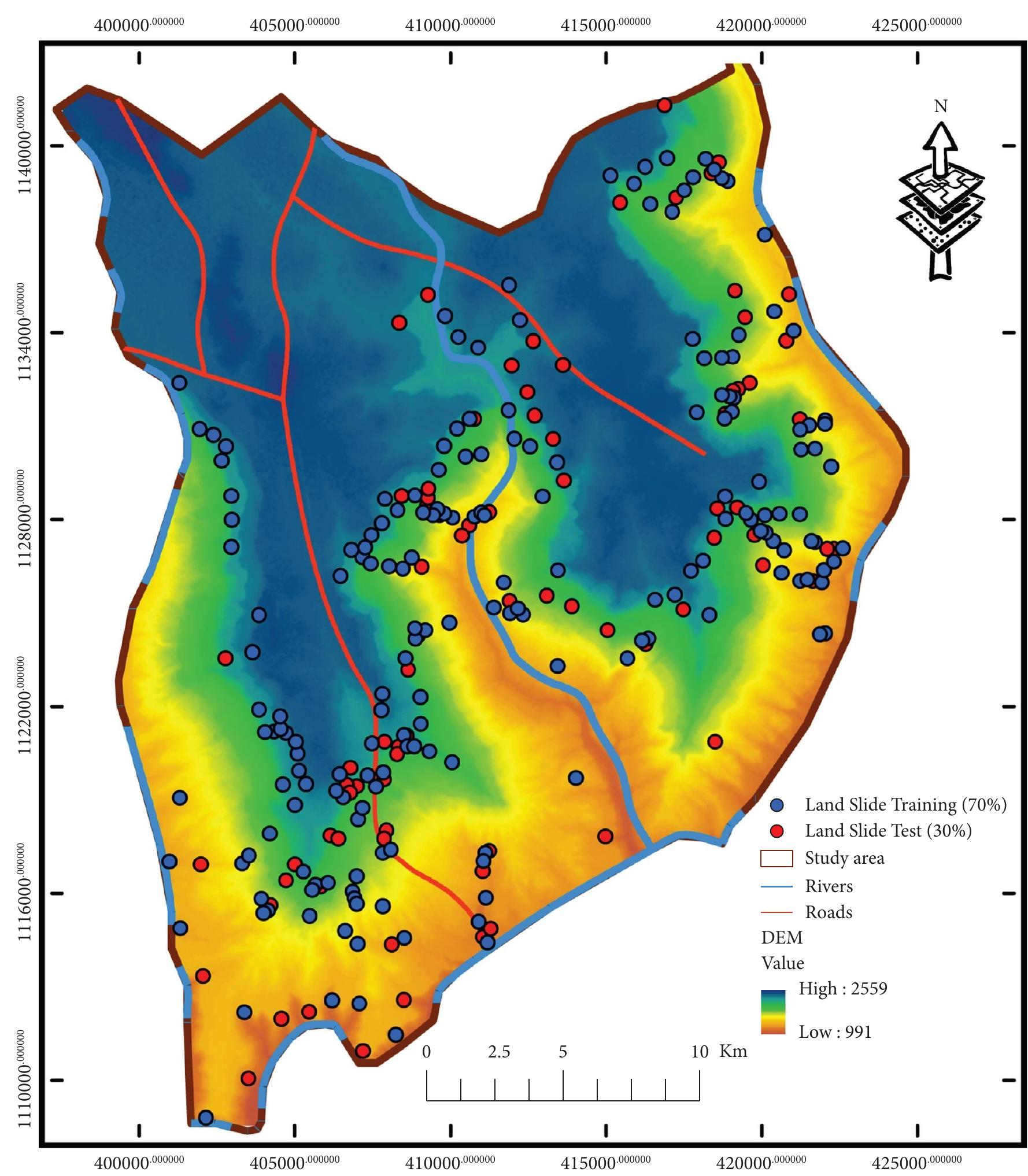 Landslide inventory map.