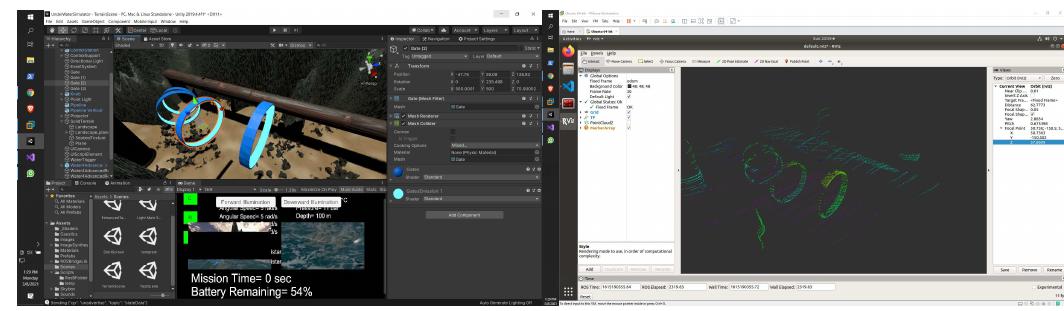 Comparison between the terrain and the 3d occupancy grid map
