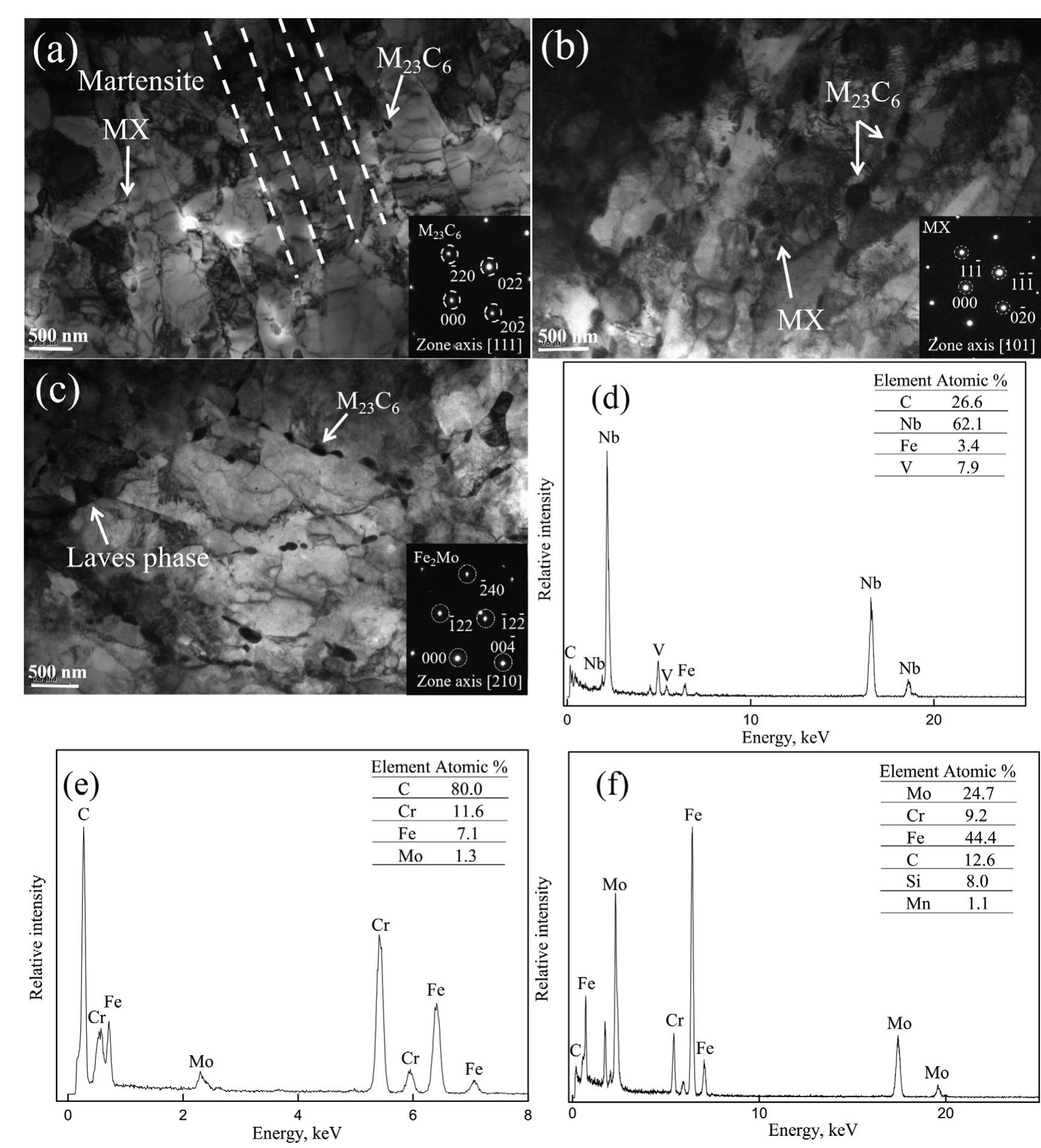 Tem microstructure of t91 steel from the zhuhai power plant: