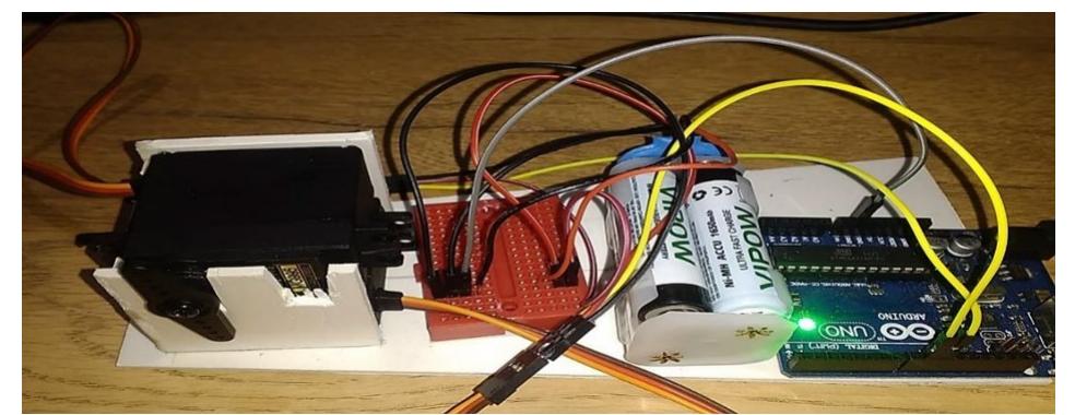 3.6 servo motor control using arduino the servo motor has