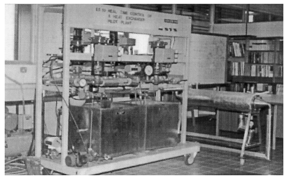 A pilot scale shell-and-tube heat exchanger.